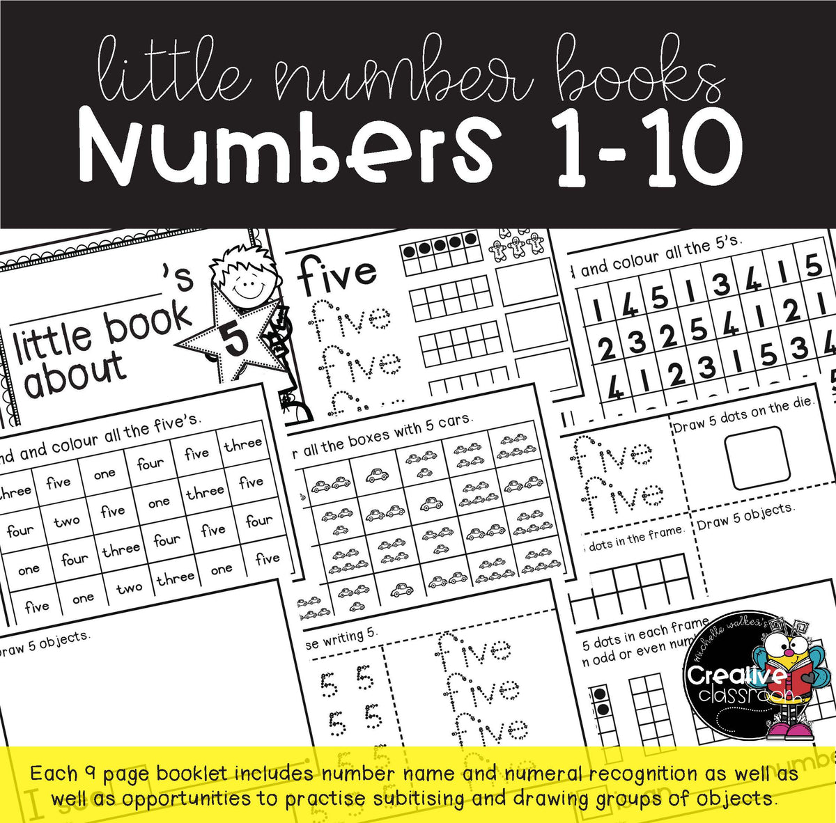 Little Number Books: Numbers 1-10 – Creative Classroom