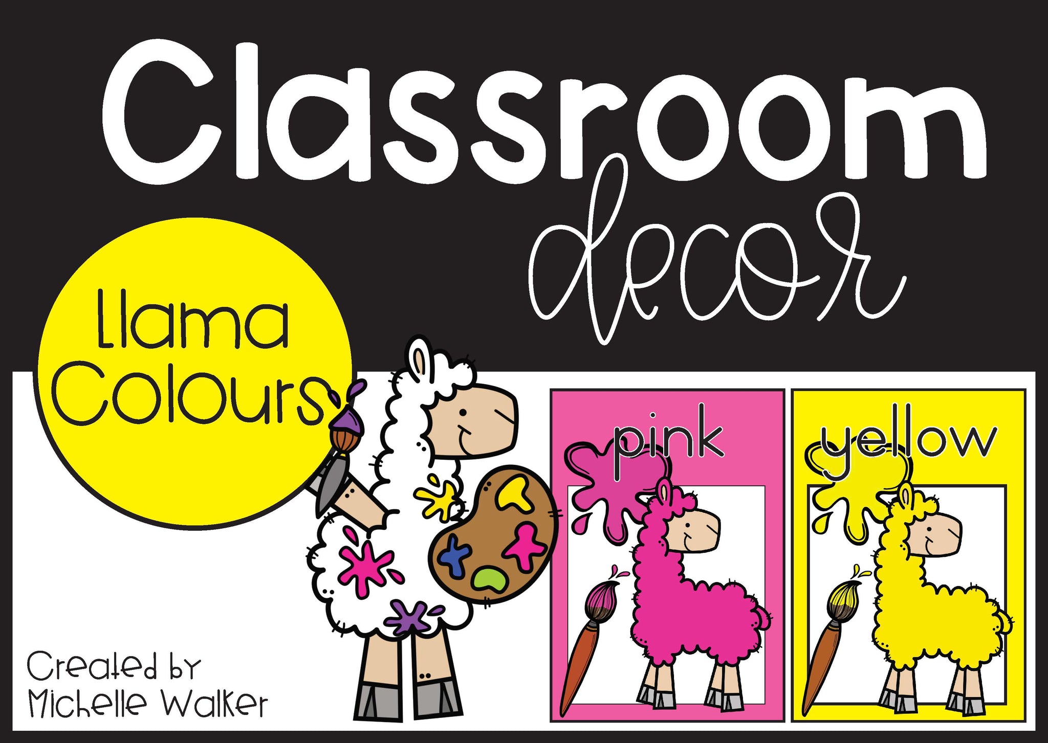 Llama-themed Colour Posters – Creative Classroom