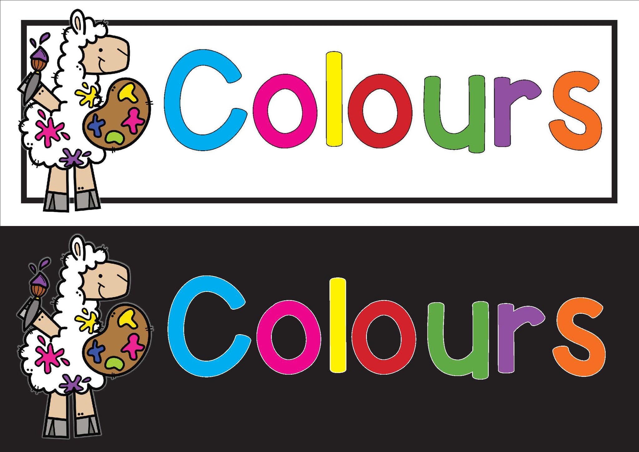Llama-themed Colour Posters – Creative Classroom