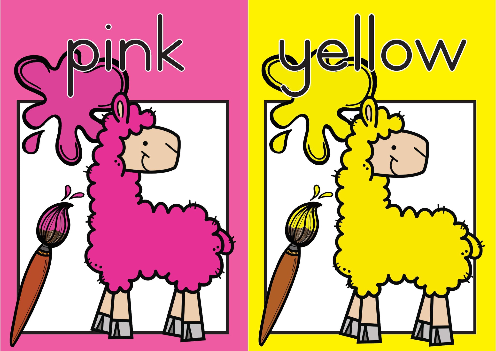 Llama-themed Colour Posters – Creative Classroom