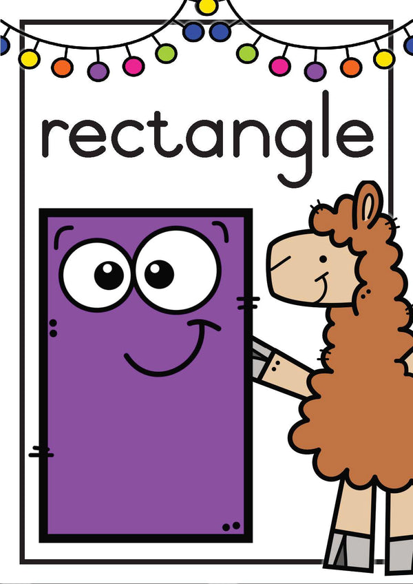 Llama-themed 2D & 3D Shapes Posters – Creative Classroom