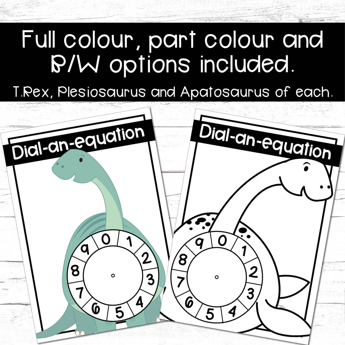 Dinosaur Dial-an-Equation – Creative Classroom